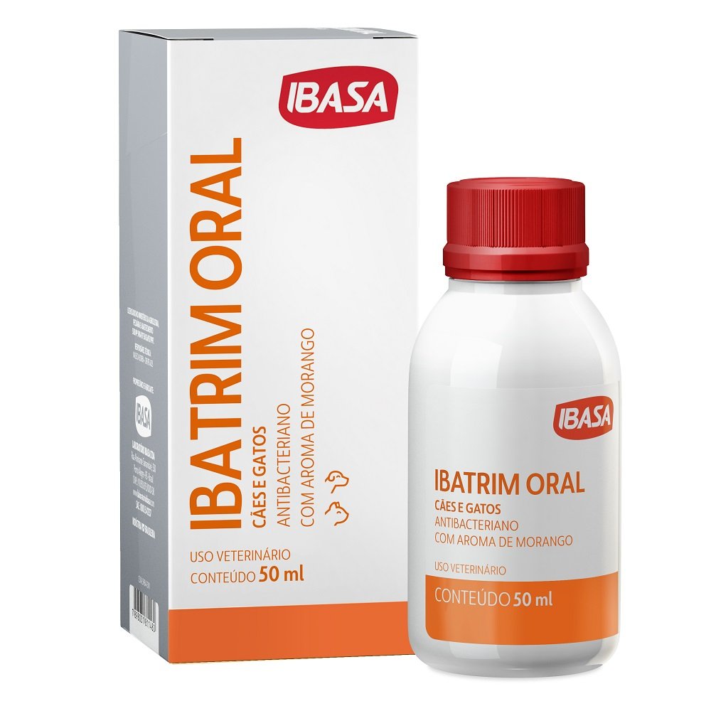 Antibacteriano Oral Ibasa Ibatrim para Cães e Gatos 50ml - Popular Pet ...