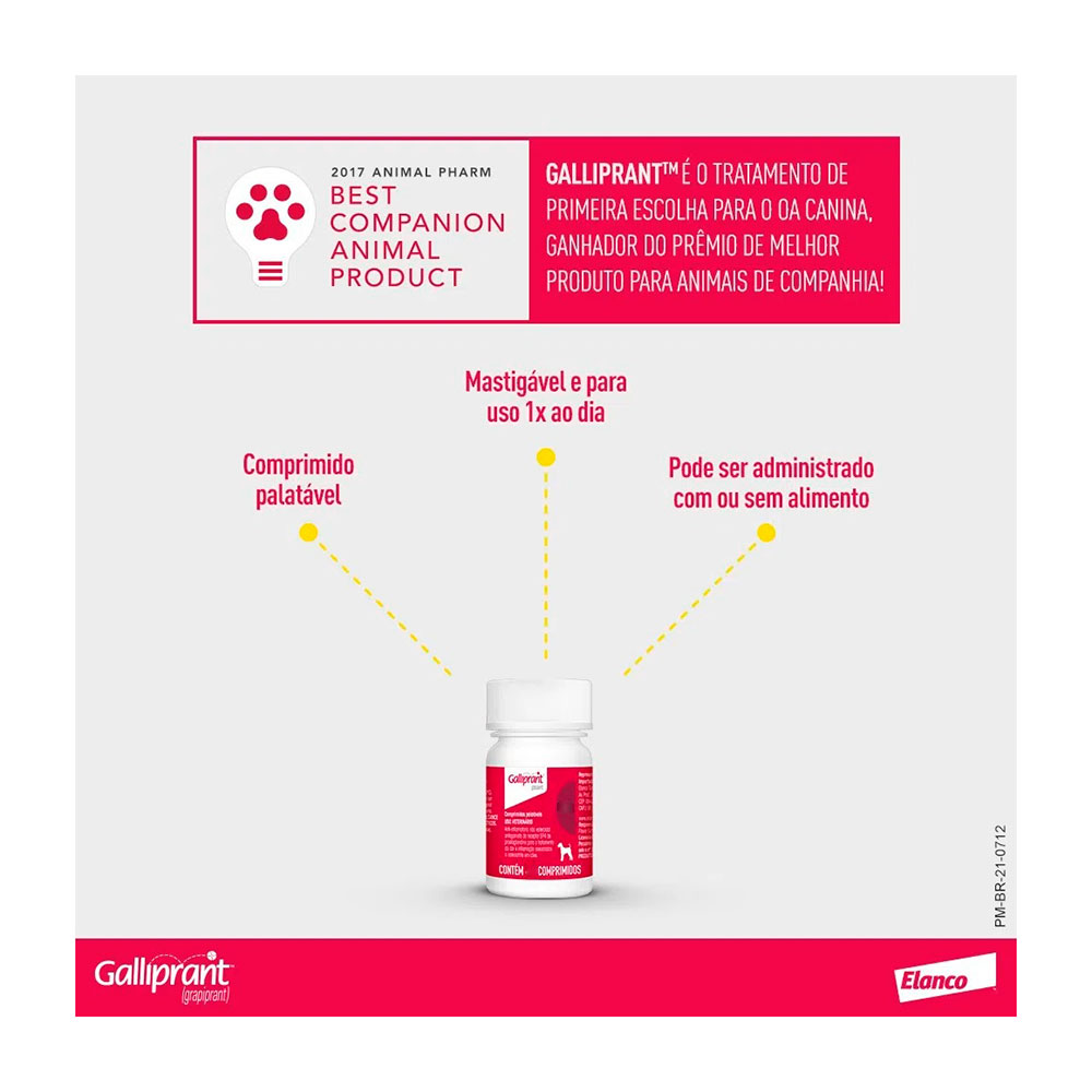 Galliprant 20mg C/ 30 Comprimidos - Popular Pet | Pet Shop Online