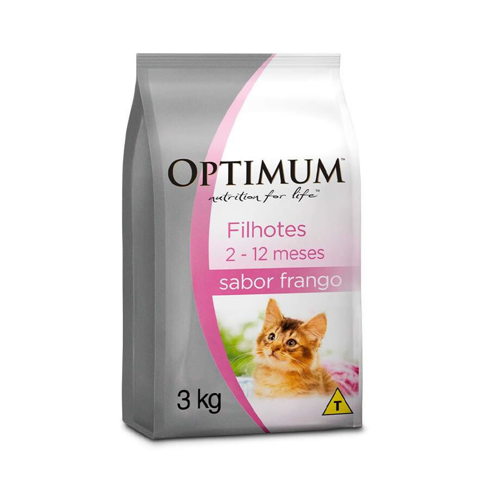 Ração Optimum Gato Filhote Frango - 3kg - Popular Pet | Pet Shop Online