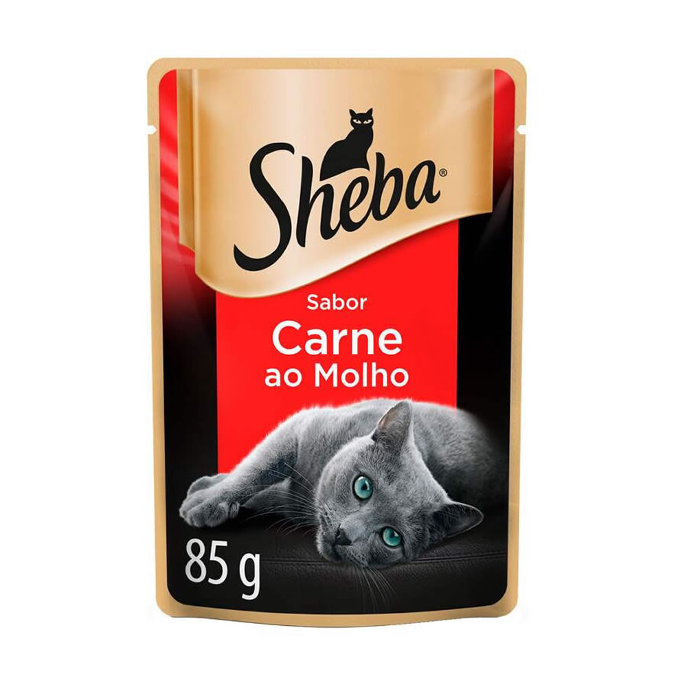 Ração Úmida Sheba Sachê Para Gatos Adultos Sabor Carne 85g - Popular ...