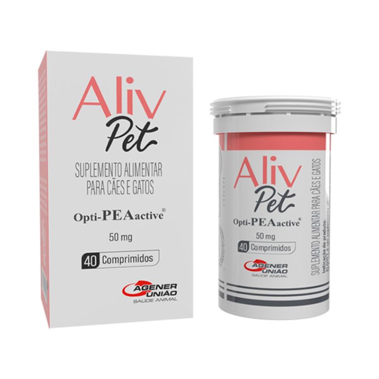 Suplemento Aliv Pet 50mg Para Cães e Gatos Agener União Com 40 ...